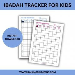 Ibadah Tracker For Kids - Raising Mumeens